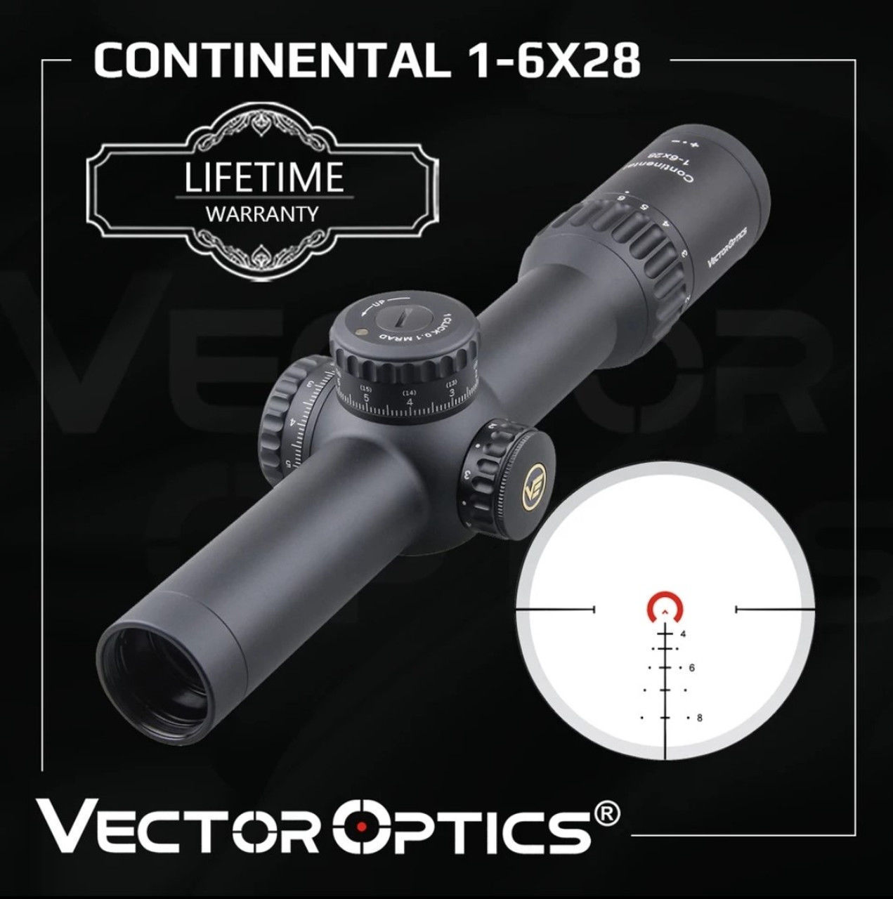Jaktdepotet. Vector Continental Tac FFP 1-6X28 FFP, 34mm